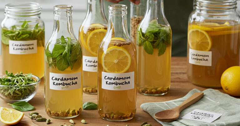 How to Make Homemade Cardamom-Infused Kombucha